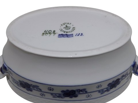 Antik K - Blå Rose * * Sjælden oval sukkerskål